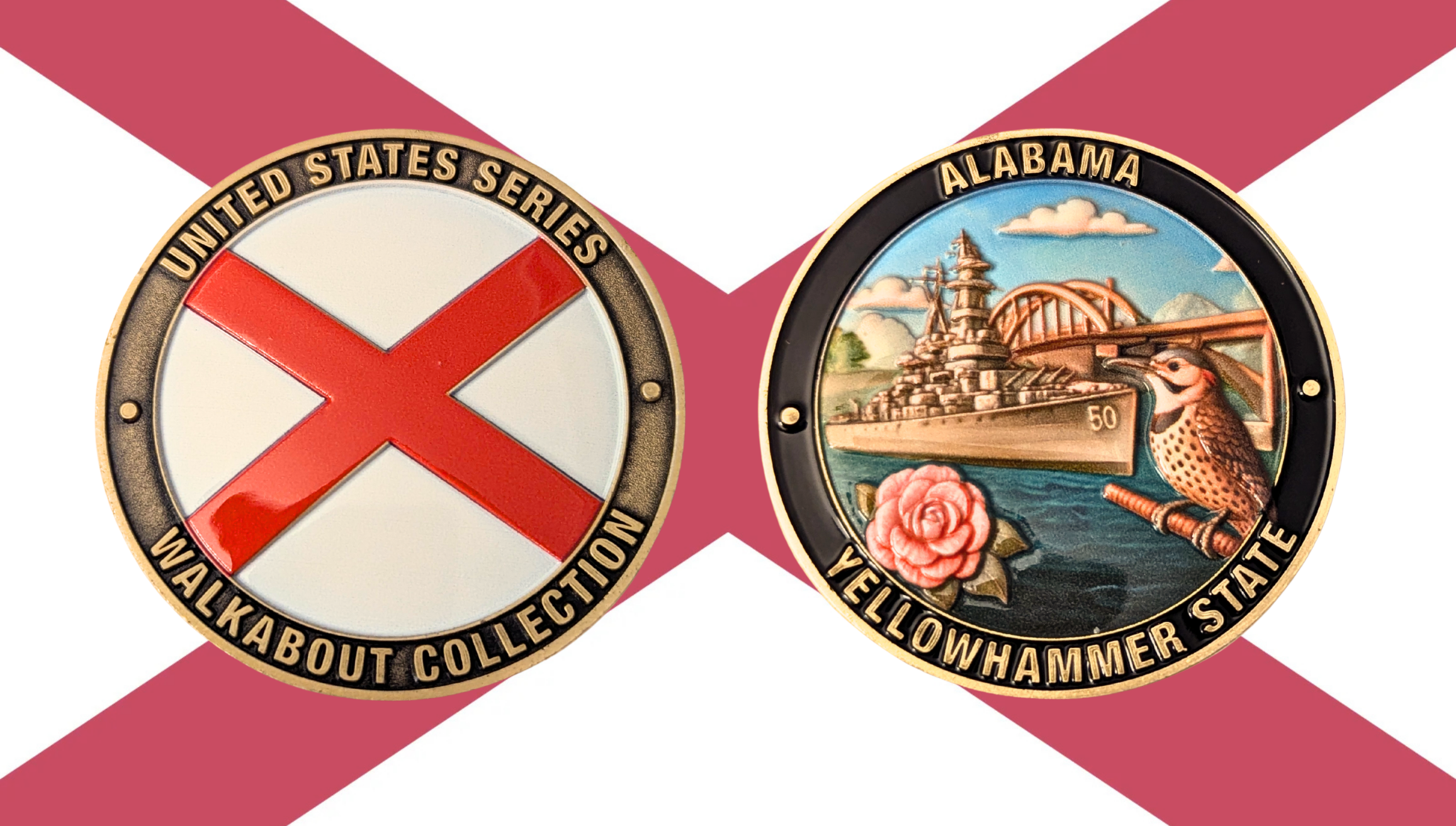 Alabama State Coin | Challenge Coins | Walkabout Collection