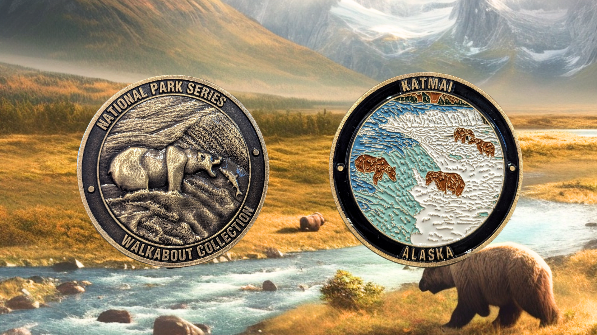 Alaska National Parks Bundle | Challenge Coins | Walkabout Collection