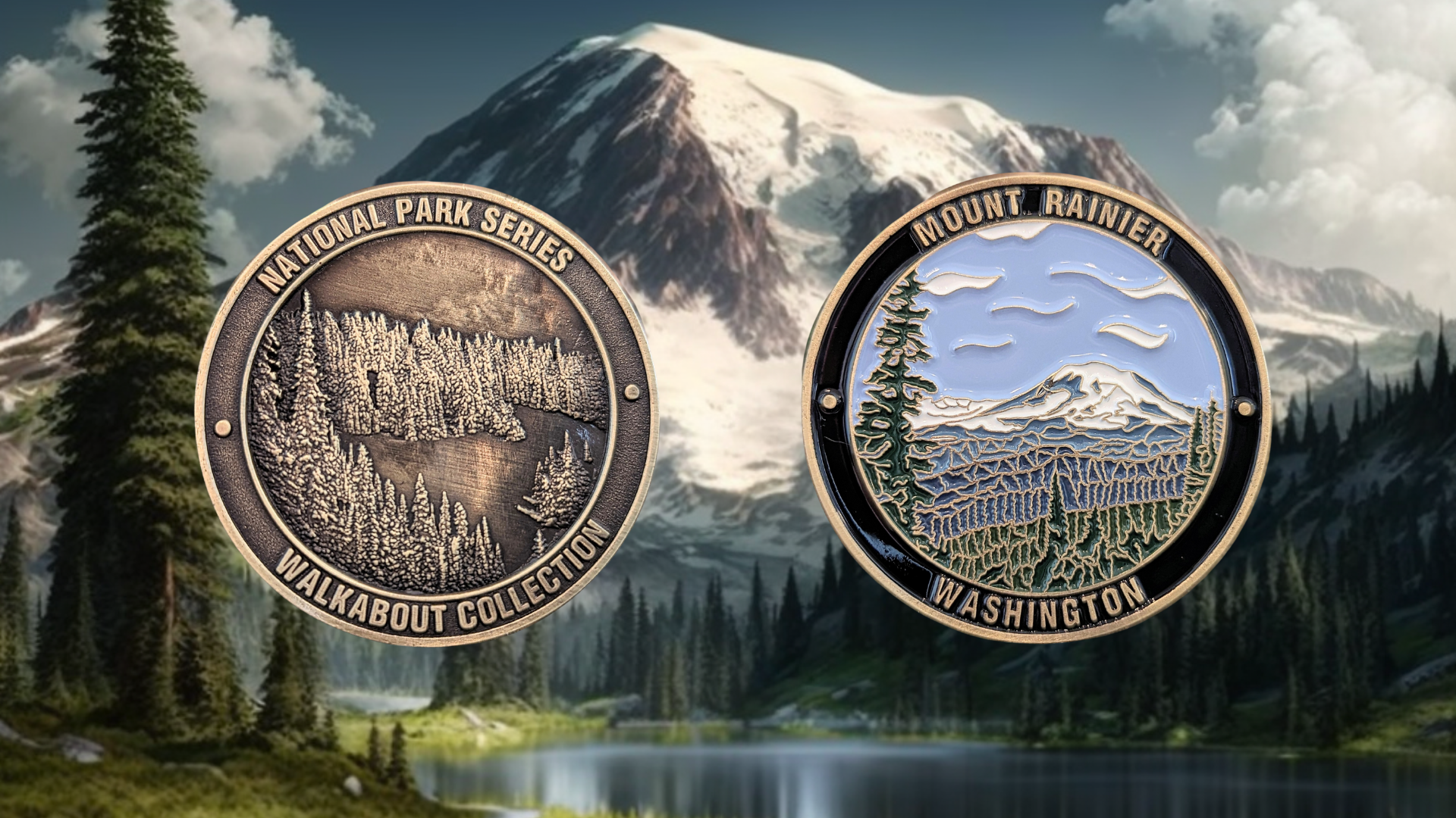 Washington National Parks Bundle | Challenge Coins | Walkabout Collection