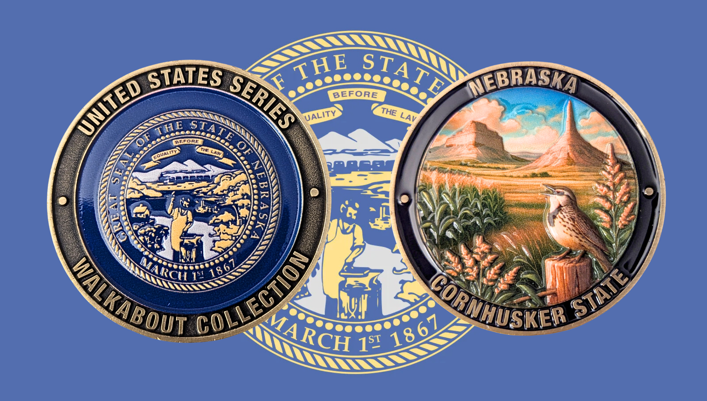 Nebraska State Coin | Challenge Coins | Walkabout Collection