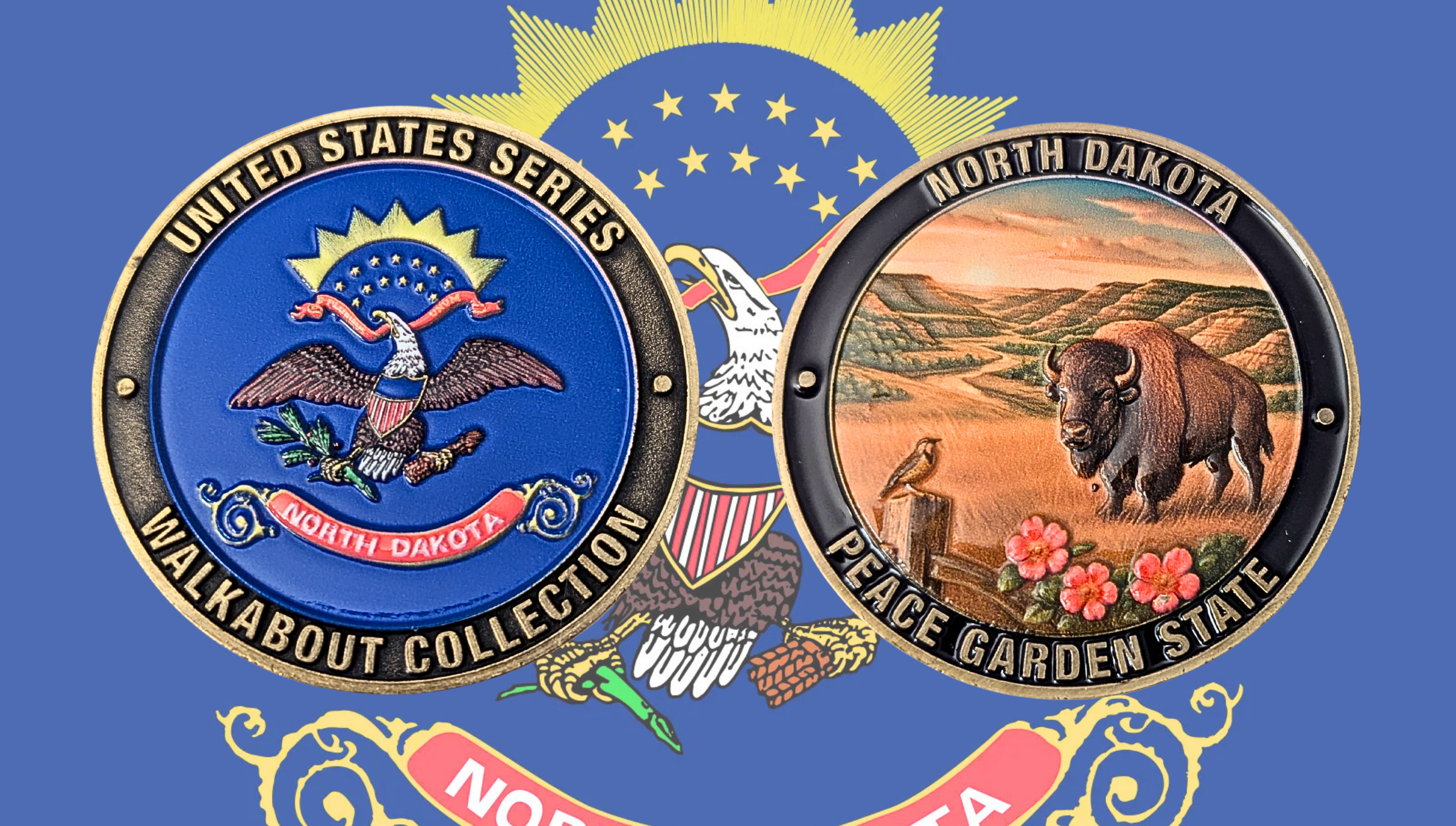 North Dakota State Coin | Challenge Coins | Walkabout Collection